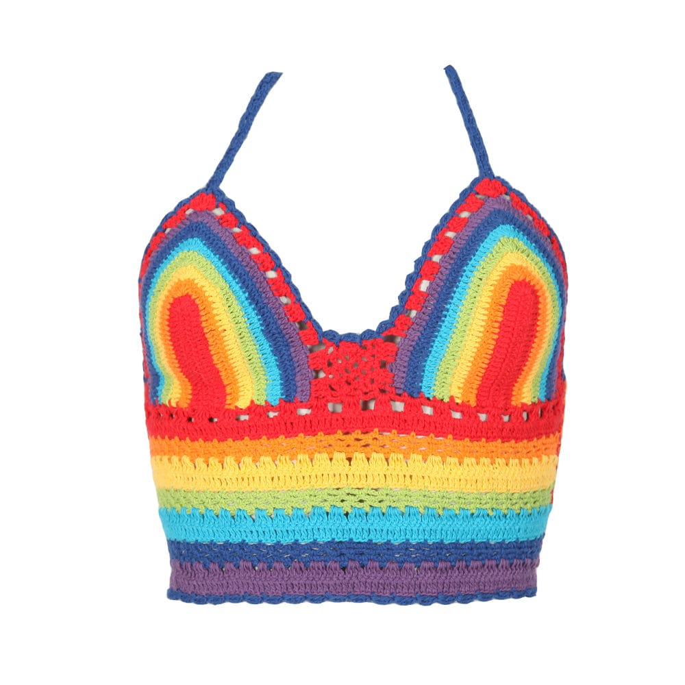 Rainbow Crochet Halter Top – The Hippy Clothing Co.