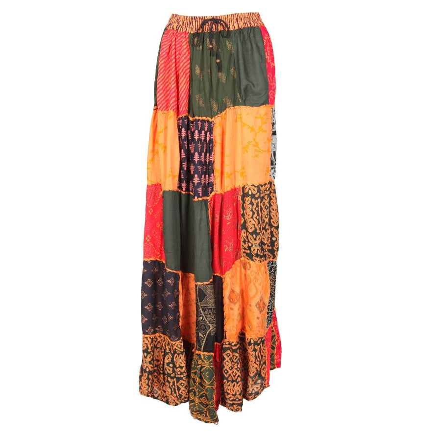 Tiered Patchwork Maxi Skirt – The Hippy Clothing Co.