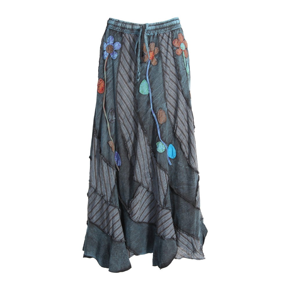 Overdyed Embroidered Hanky Hem Skirt – The Hippy Clothing Co.