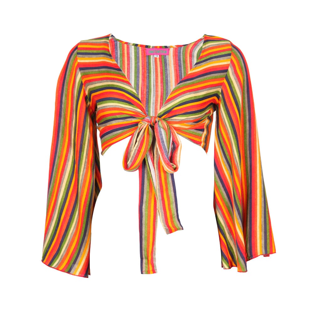 Rainbow Stripe Wrap Top – The Hippy Clothing Co.