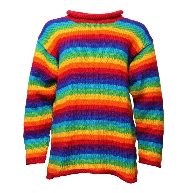 Premium Relaxed Rainbow Wool Jumper – The Hippy Clothing Co.
