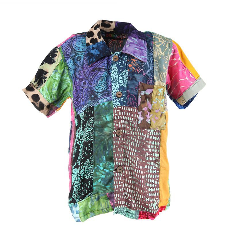 Kids Patchwork Short Sleeve Shirt – The Hippy Clothing Co.