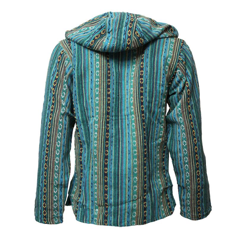 Green Gheri Cotton Hooded Baja – The Hippy Clothing Co.