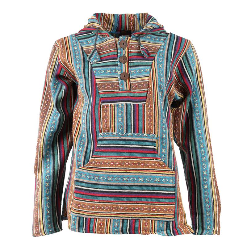 Turquoise Gheri Cotton Hoodie – The Hippy Clothing Co.