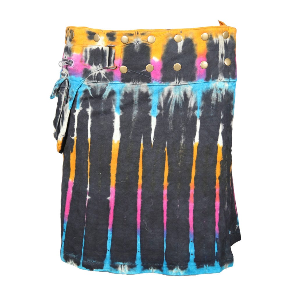 Black Tie Dye Popper Skirt – The Hippy Clothing Co.